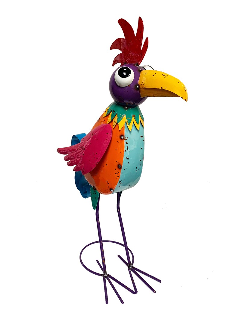 Colorful Rooster Statue - Etsy