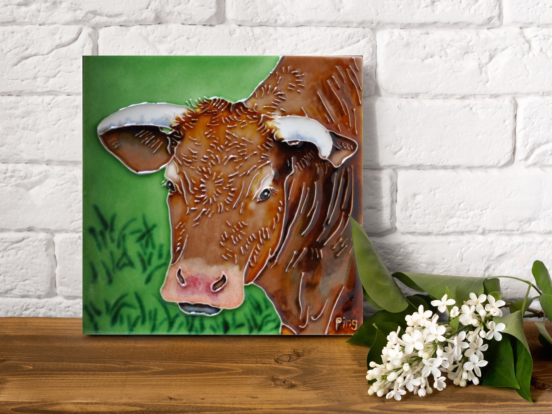 Farm Animals Ceramic Tiles Hand Painted - Etsy UK