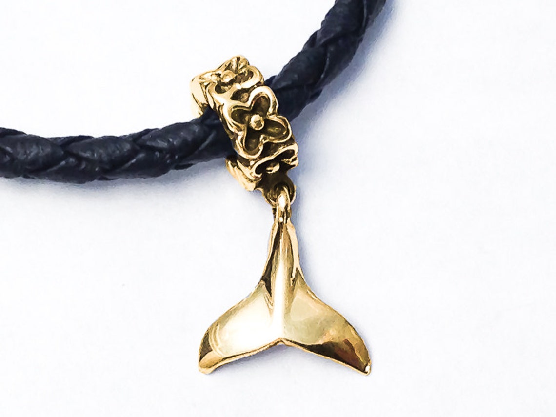 9K Gold Whale Tail Charm 010 Fits Pandora Charm Bracelets | Etsy