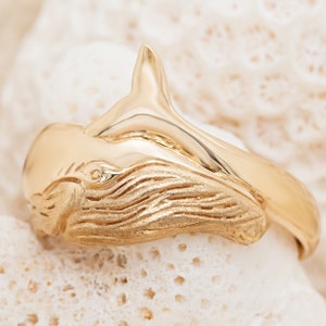 Humpback Whale Ring #028 - Whale Ring, Ocean Ring, Animal Ring, Marine ...