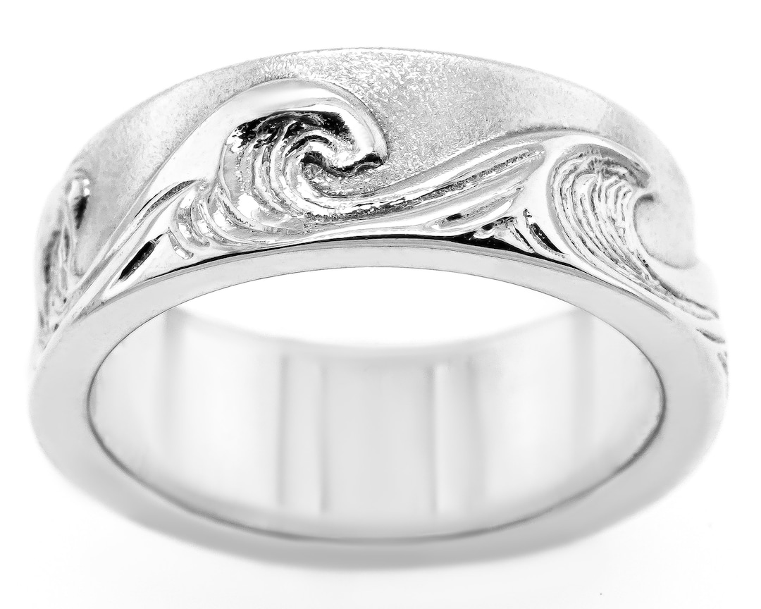Endless Wave Ring 073 Wave Jewelry, Ocean Jewelry, Ocean Ring, Surfer ...