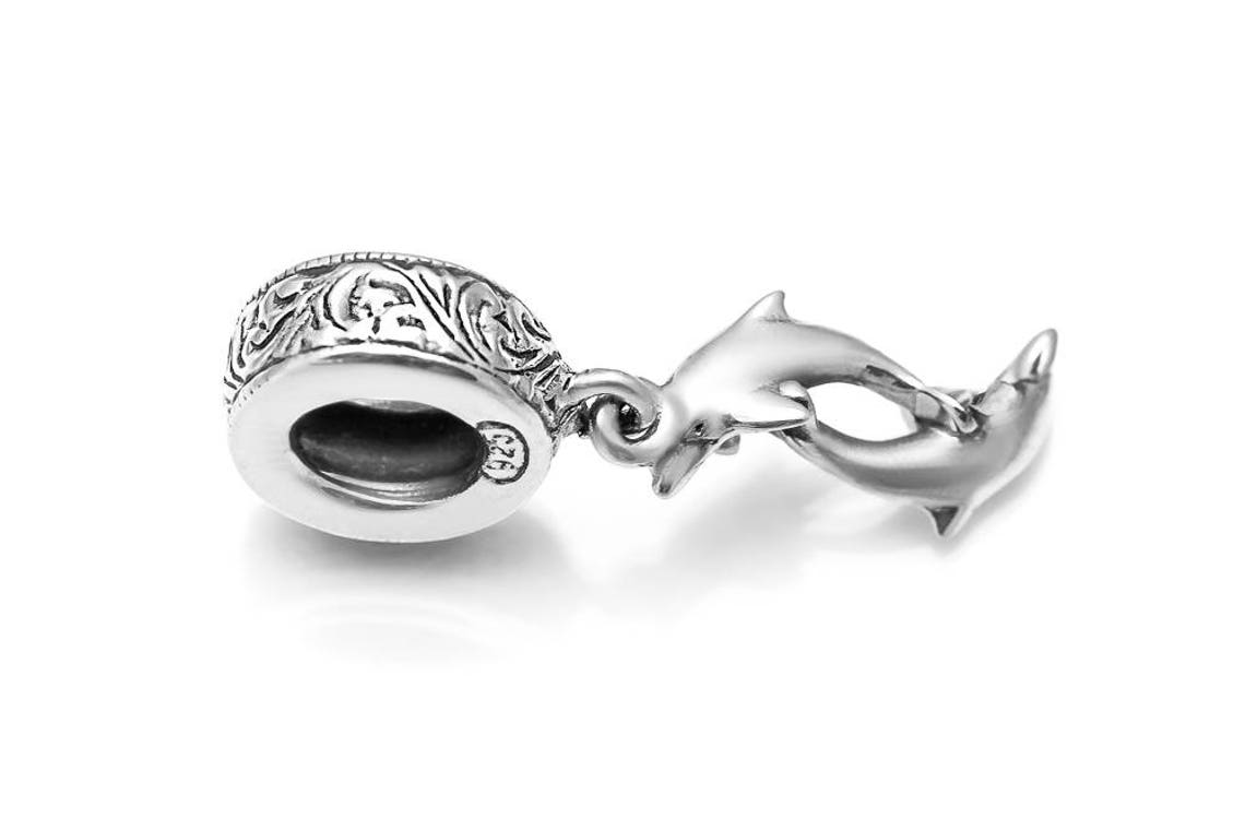 Dolphin Charm Bead #046 - Fits Pandora Charm Bracelets, Dolphin Jewelry ...