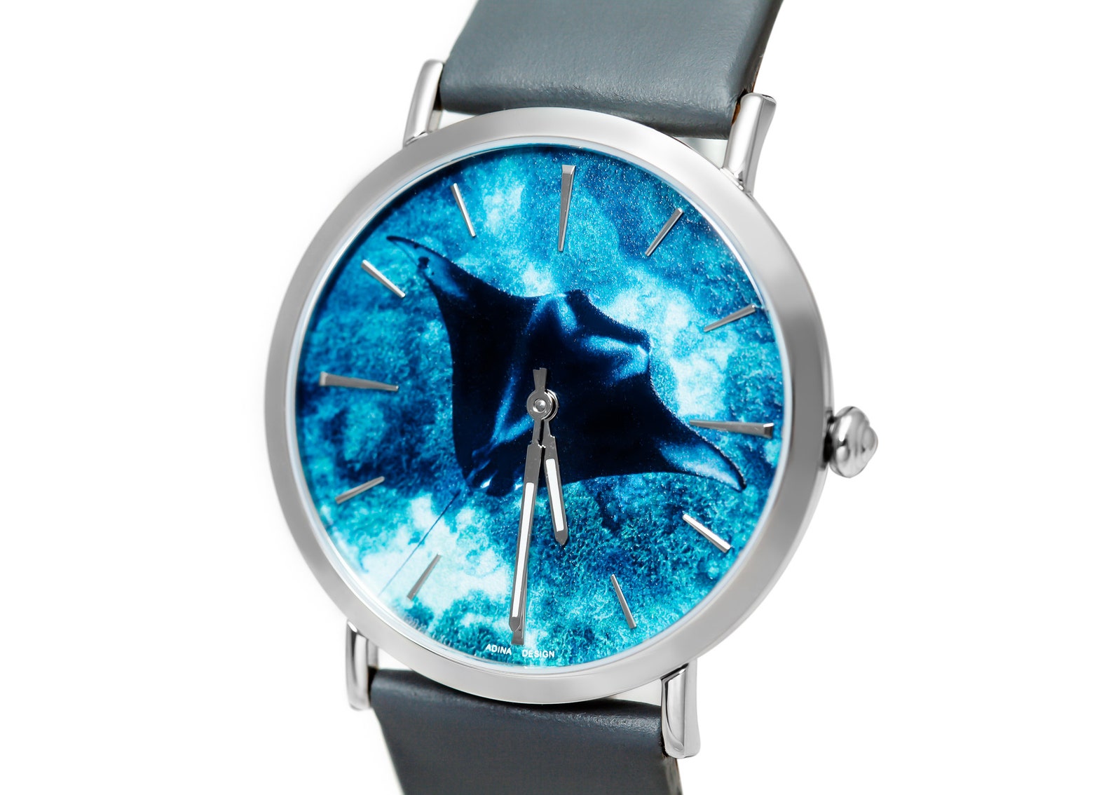 Manta Ray Ocean Watch leather Strap Manta Ray Watch, Ocean Watch, Ocean ...