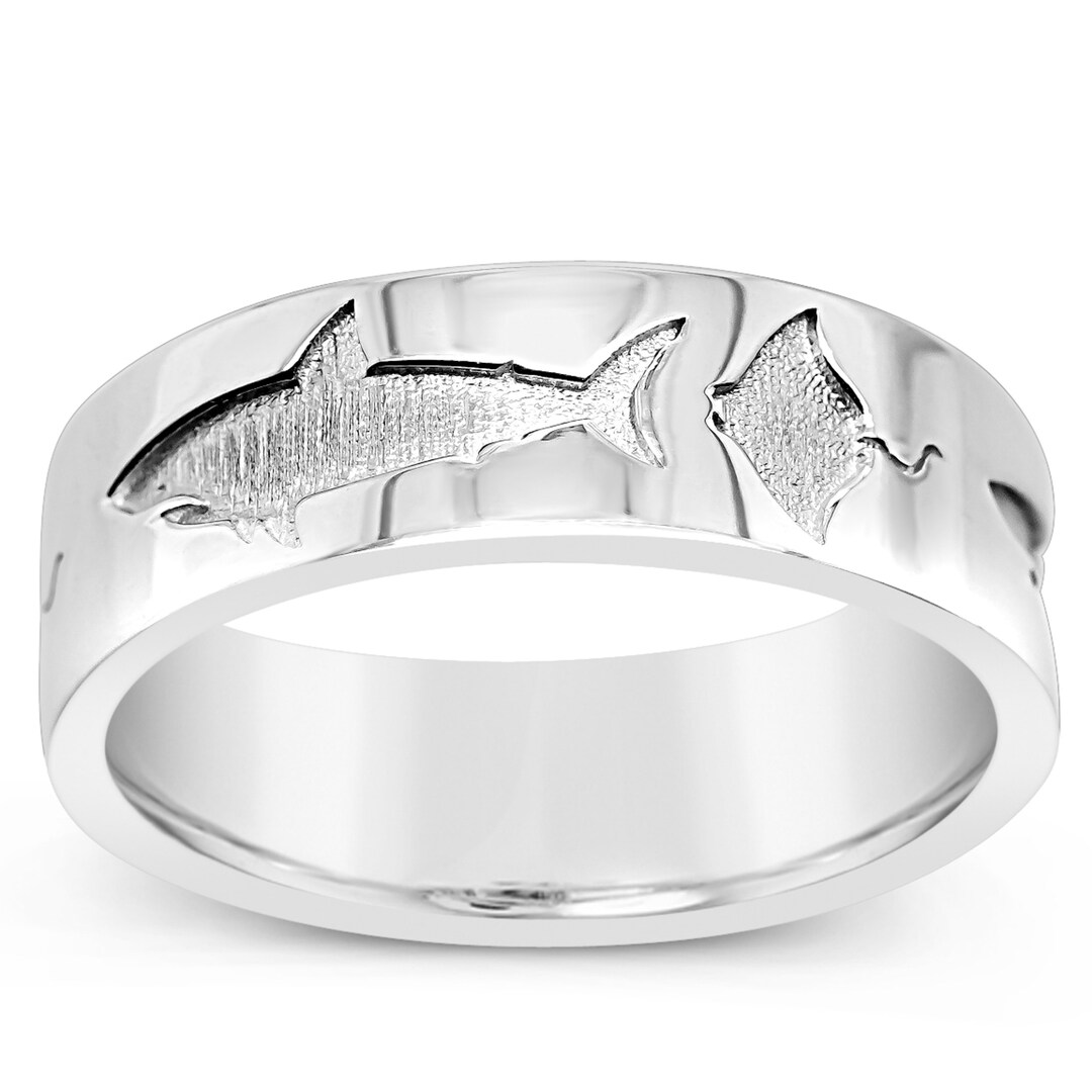 Shark and Stingray Ring #101 - Shark Jewelry, Stingray Jewelry, Ocean ...