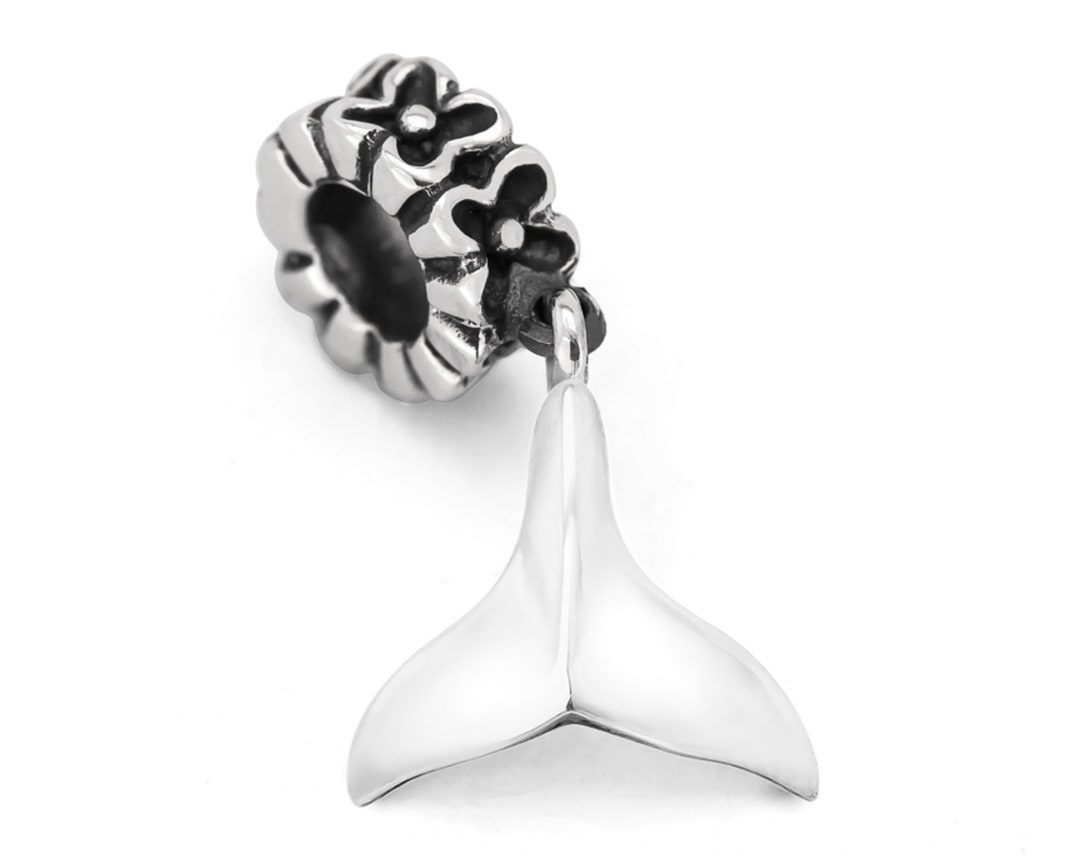 Whale Tail Charm #010 - Fits Pandora and European Charm Bracelets ...