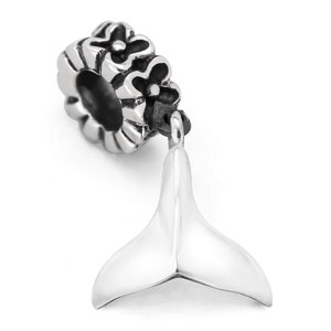 Whale Tail Charm #010 - Fits Pandora and European Charm Bracelets ...