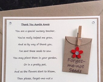 Childminder Personalised Thank You Poem Gift Magnet With | Etsy