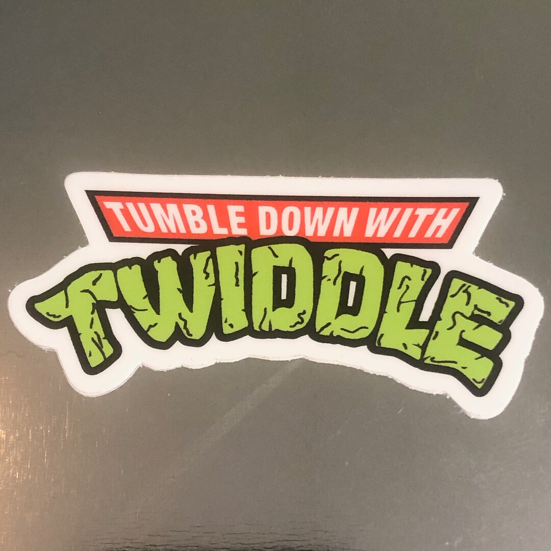 Tumble Down With Twiddle - 4" X 1.75" Parody Sticker TMNT - Etsy