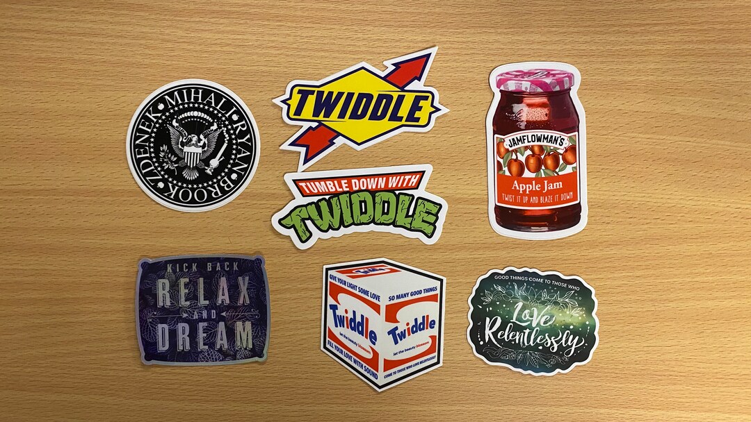 Twiddle Parody Sticker Jam Band Variety Seven Slap Pack - Etsy