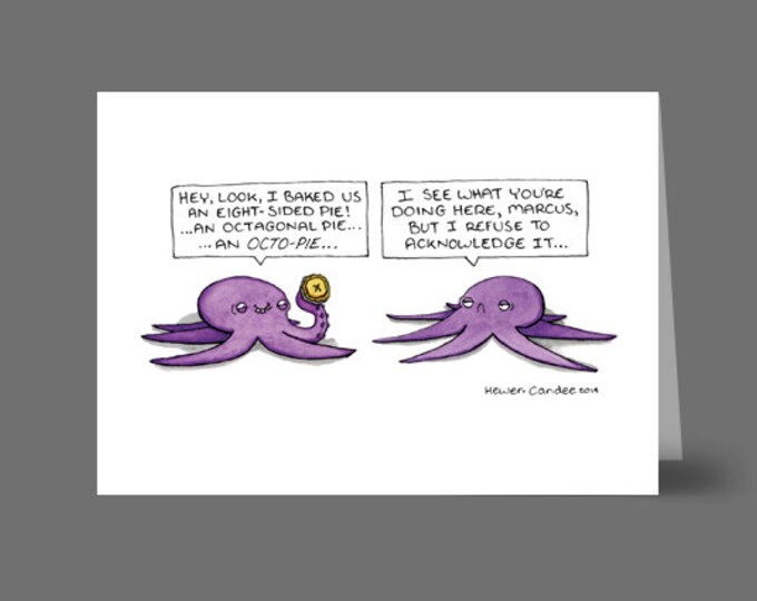 Octopus Pun Card - Etsy