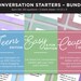 Conversation Starters – Bundle 3-pack - Etsy