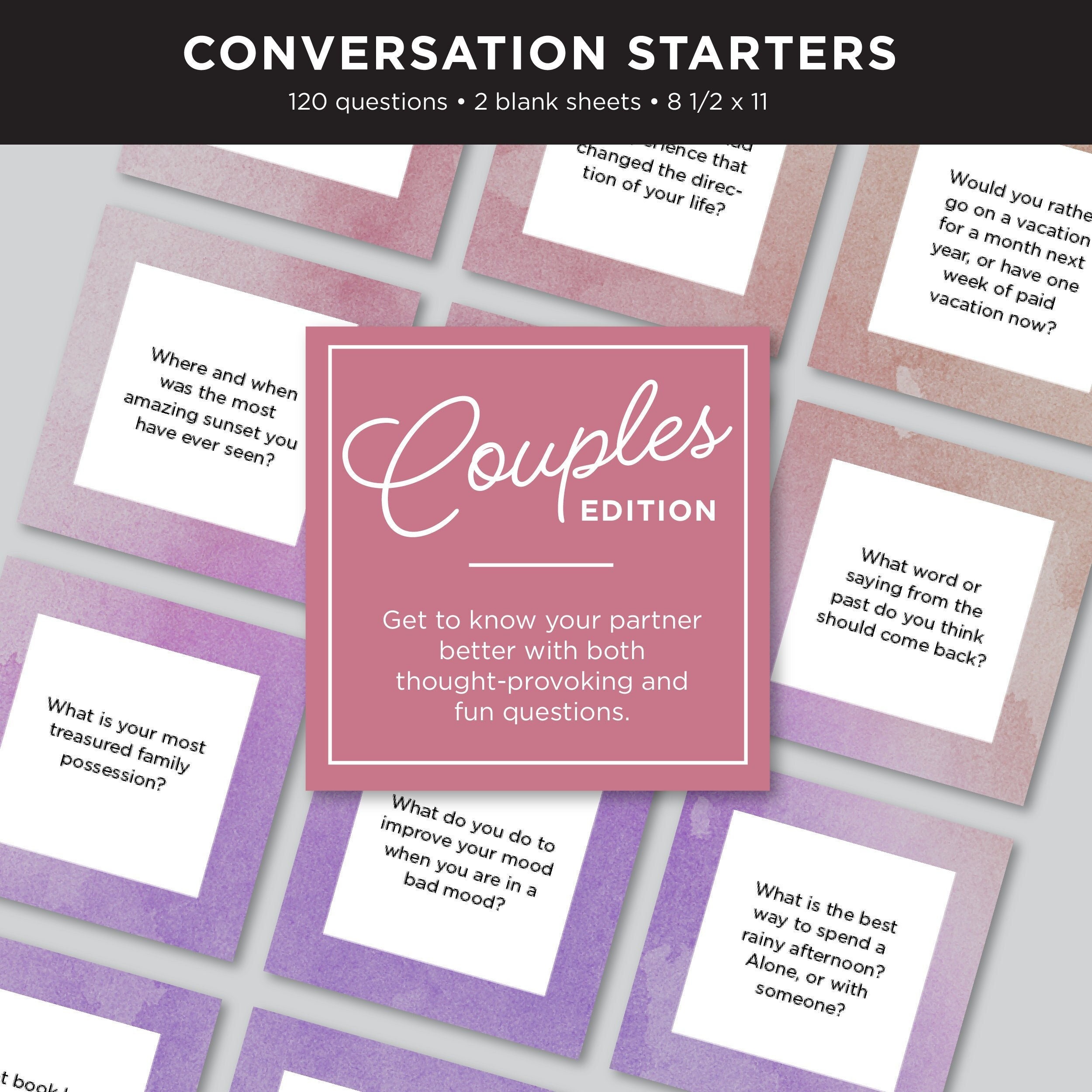 Conversation Starters – for Couples - Etsy