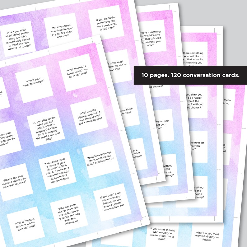 Conversation Starters – for Teens - Etsy