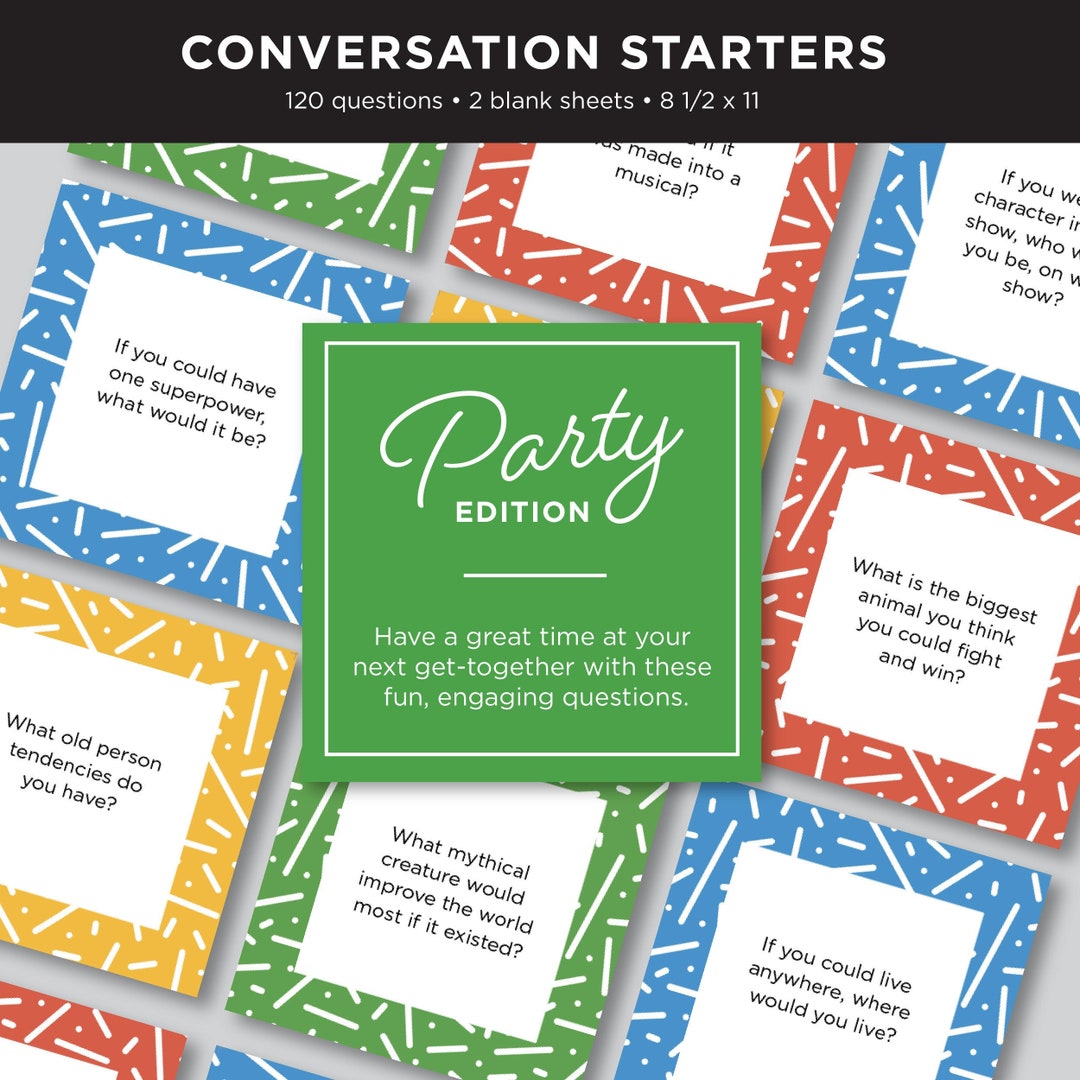 Party Conversation Starters - Etsy