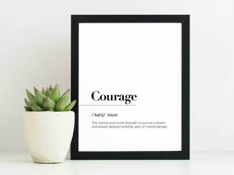Definition of Courage - Etsy