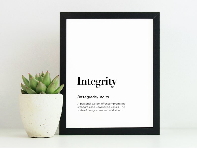 Definition of Integrity - Etsy