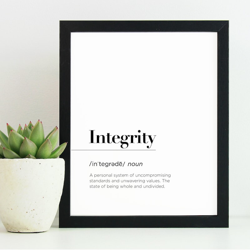 Integrity Poster - Etsy