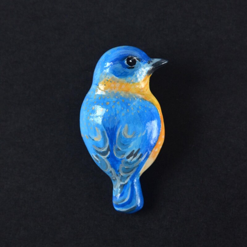 Bluebird Brooch - Etsy