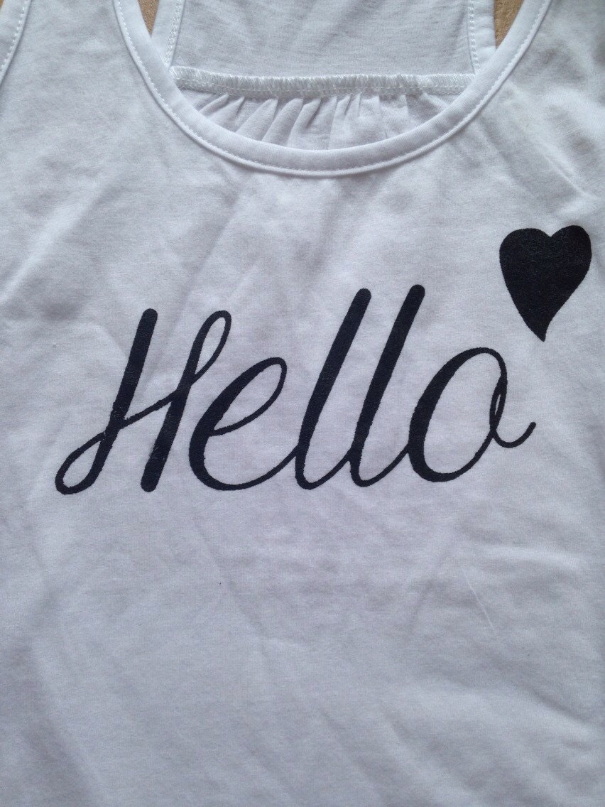 Womens Racerback hello Tank Top. - Etsy