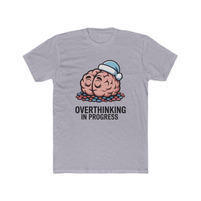 Funny Cartoon Brain Napping T-shirt 'overthinking in Progress ...