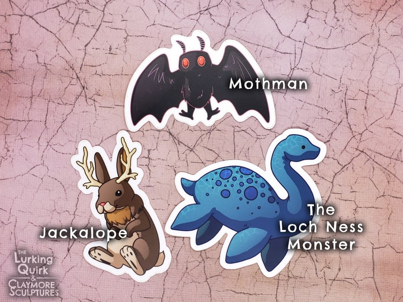 Cute Cryptid Vinyl Sticker Pack - Etsy