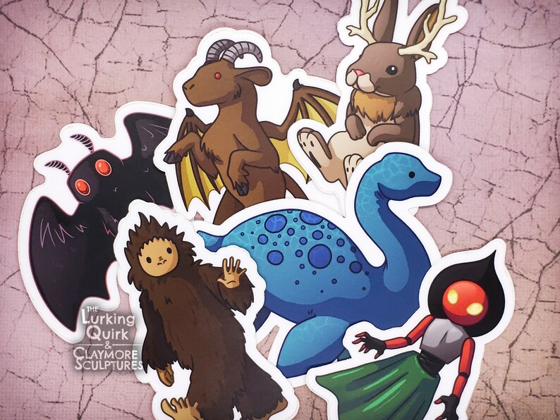 Cute Cryptid Vinyl Sticker Pack - Etsy