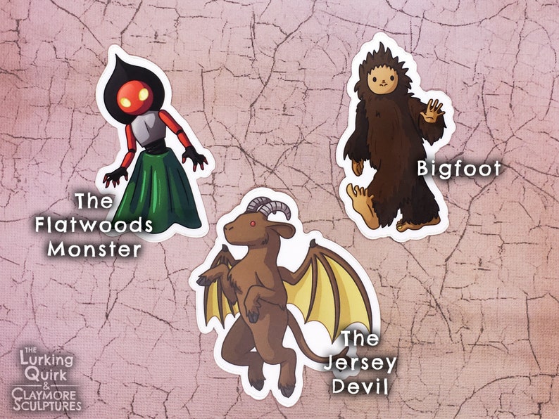 Cute Cryptid Vinyl Sticker Pack - Etsy