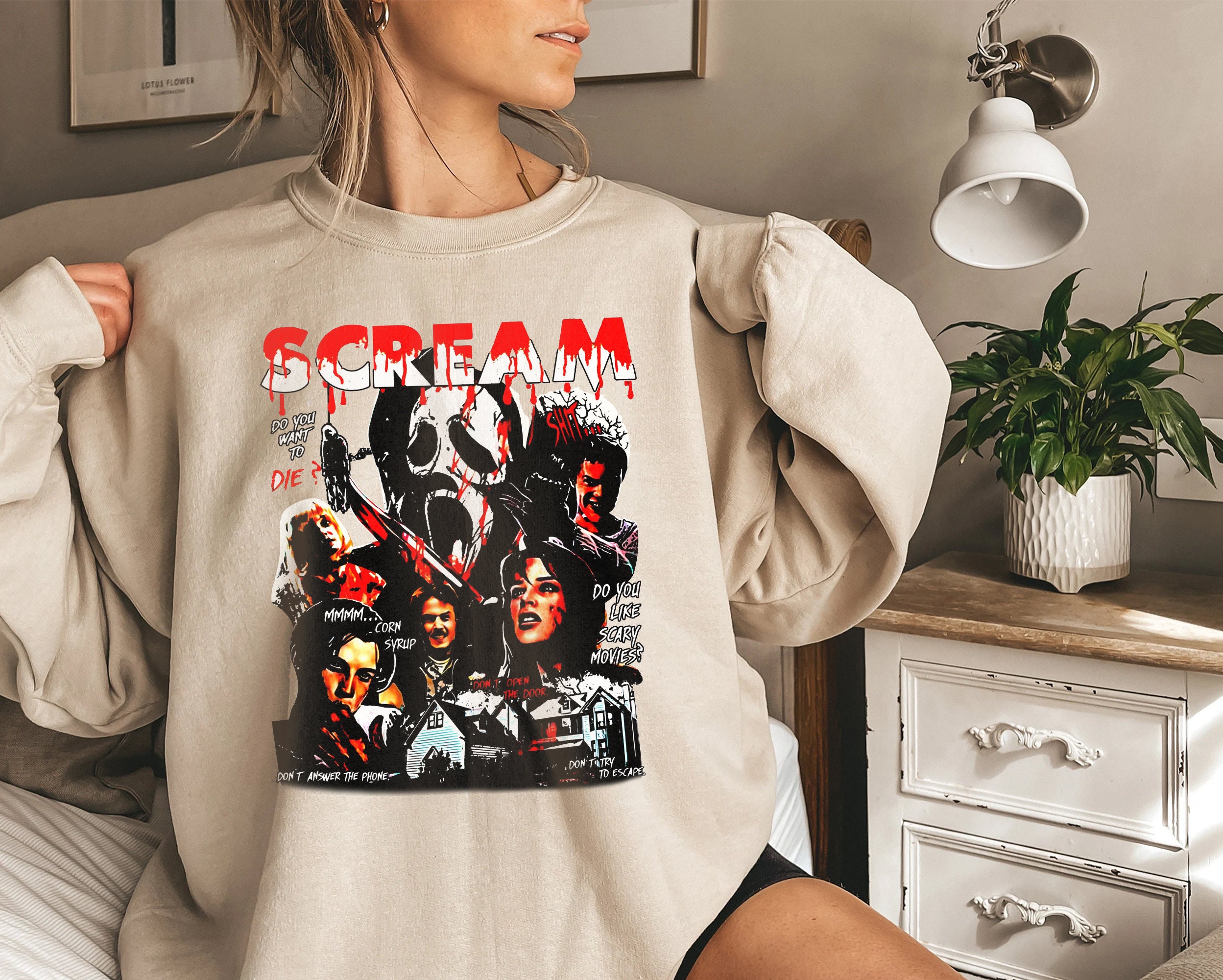 Scary Movie scream Retro Sweatshirt, Scream Movie Sweatshirt sold by ...