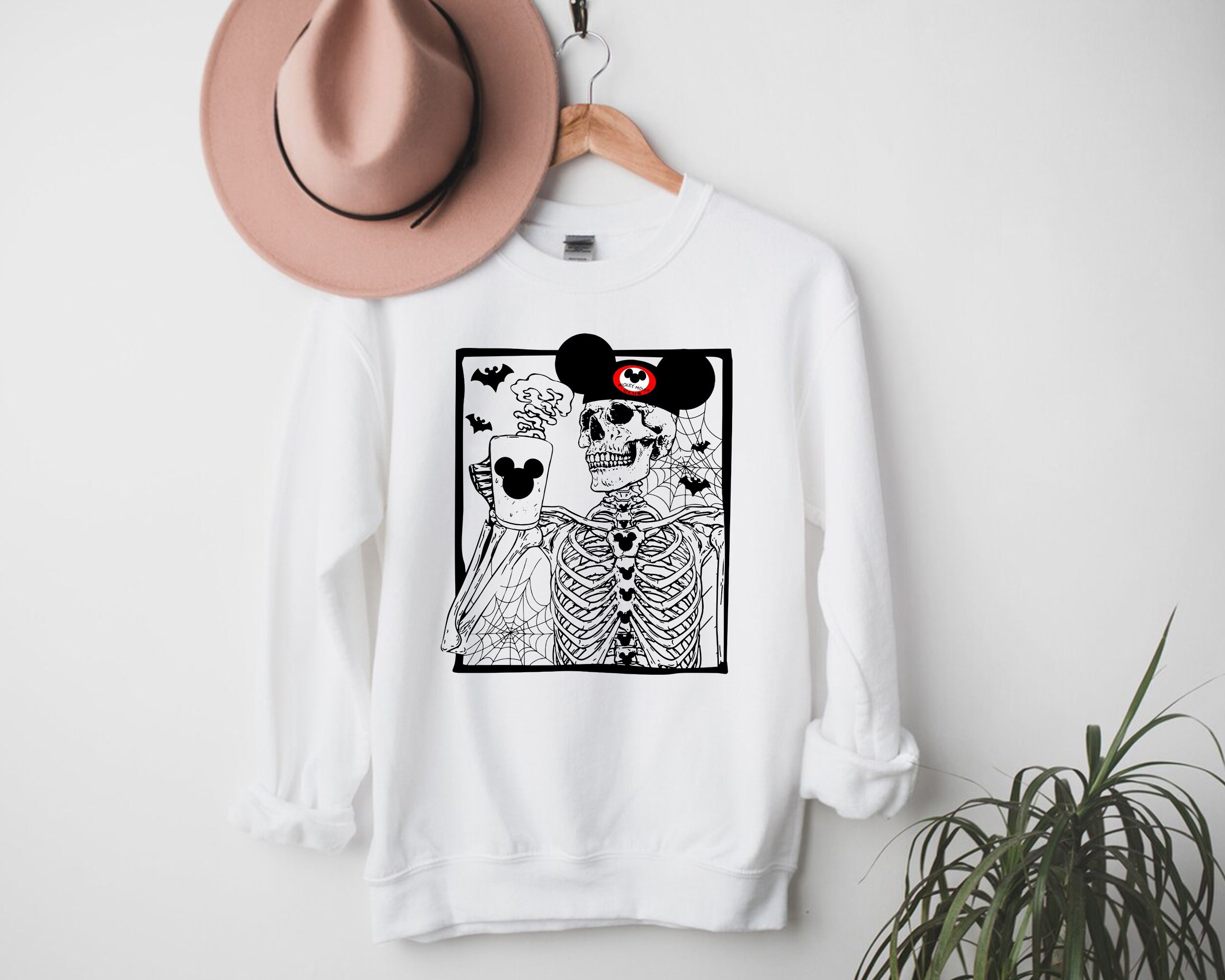 Disney Skeleton Sweatshirt, Mickey Skeleton Sweatshirt, Disney ...
