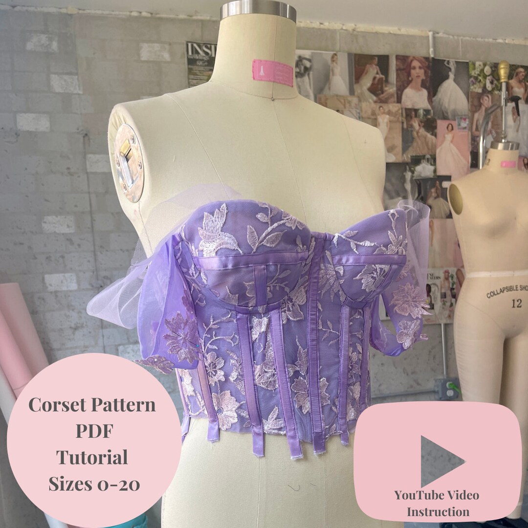 Corset Pattern|corset Tutorial|digital Pattern|pdf Pattern\size0-20 ...