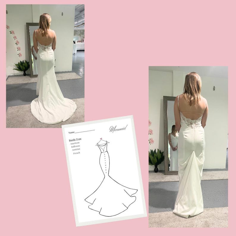 Bridal Gown Bustle Guide | Dress Silhouette Chart (PDF) - Etsy