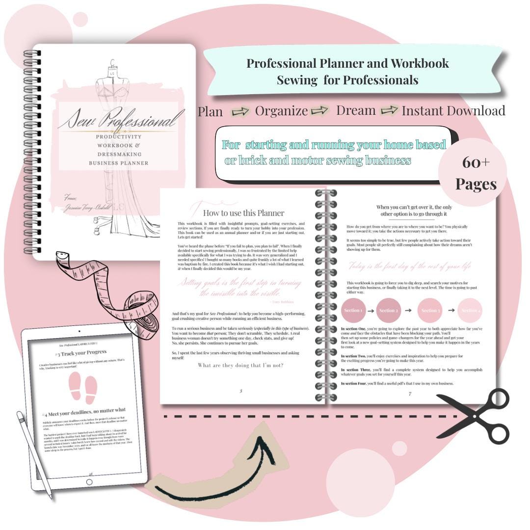 Dressmaking Business Planner | Sewing Business Workbook - Etsy