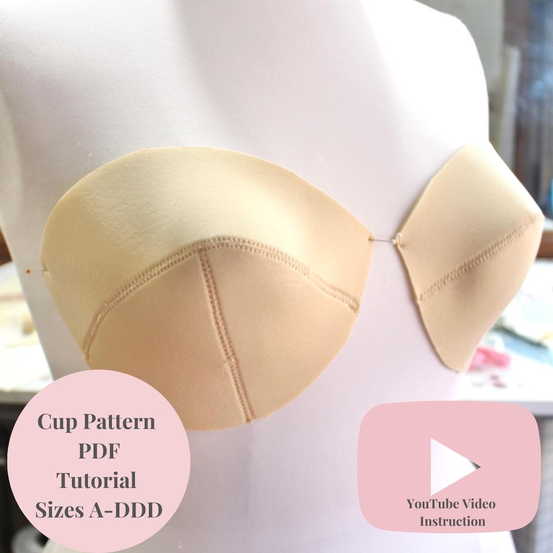 Bra Cup Pattern/a/b Cup Pattern/dd Cup Pattern C Cup Pattern/bra Inserts/patterns - Etsy