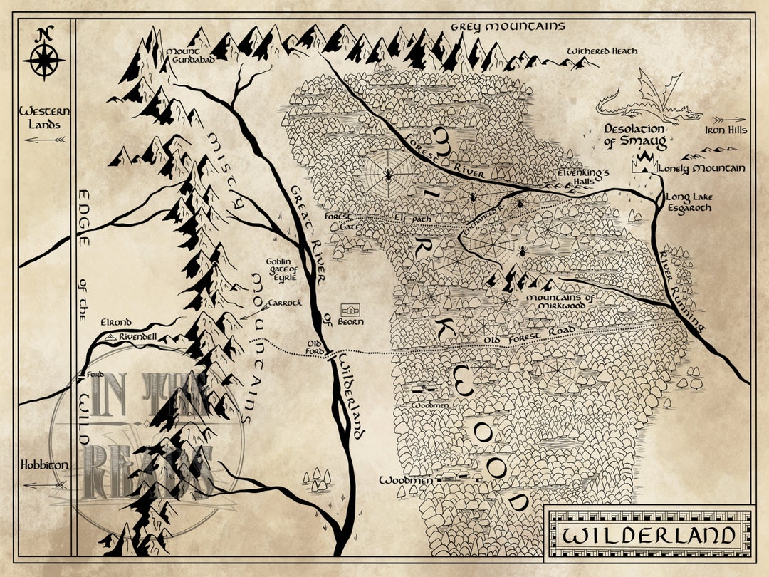 Fantasy Map of Mirkwood / Free US Shipping - Etsy