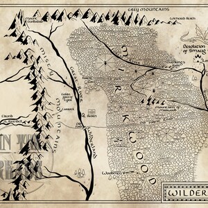 Fantasy Map of Mirkwood / Free US Shipping - Etsy