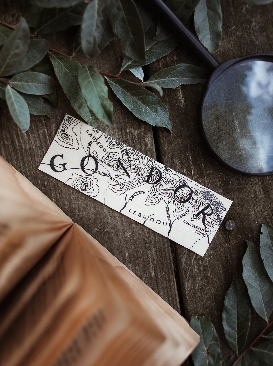 Land of the Kings / Wood Bookmark / Map / Free US Shipping - Etsy