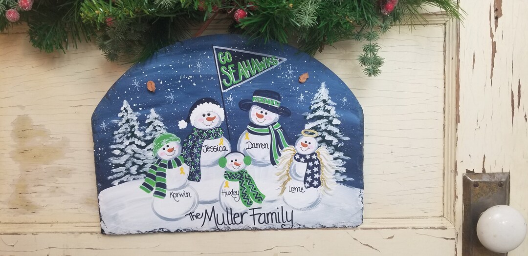 5+ Snowman Family Sign, Custom Snow Family, Custom Family Sign, Family ...