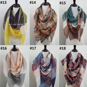 Blanket Scarf, Gift for Her, Blanket Scarf, Fall Tartan Scarf ...
