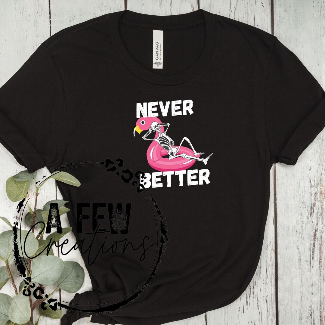 Flamingo Floaty Skeleton Unisex Tee, Funny T-shirt, Beach Party Shirt ...