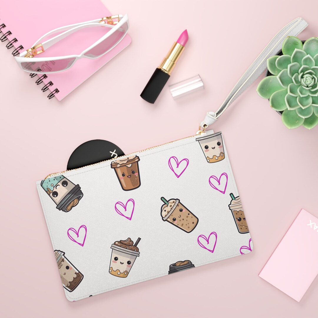 Boba Teacher AOP Clutch Bag, Cute Kawaii Bag, Boba Tea Lover Gift ...