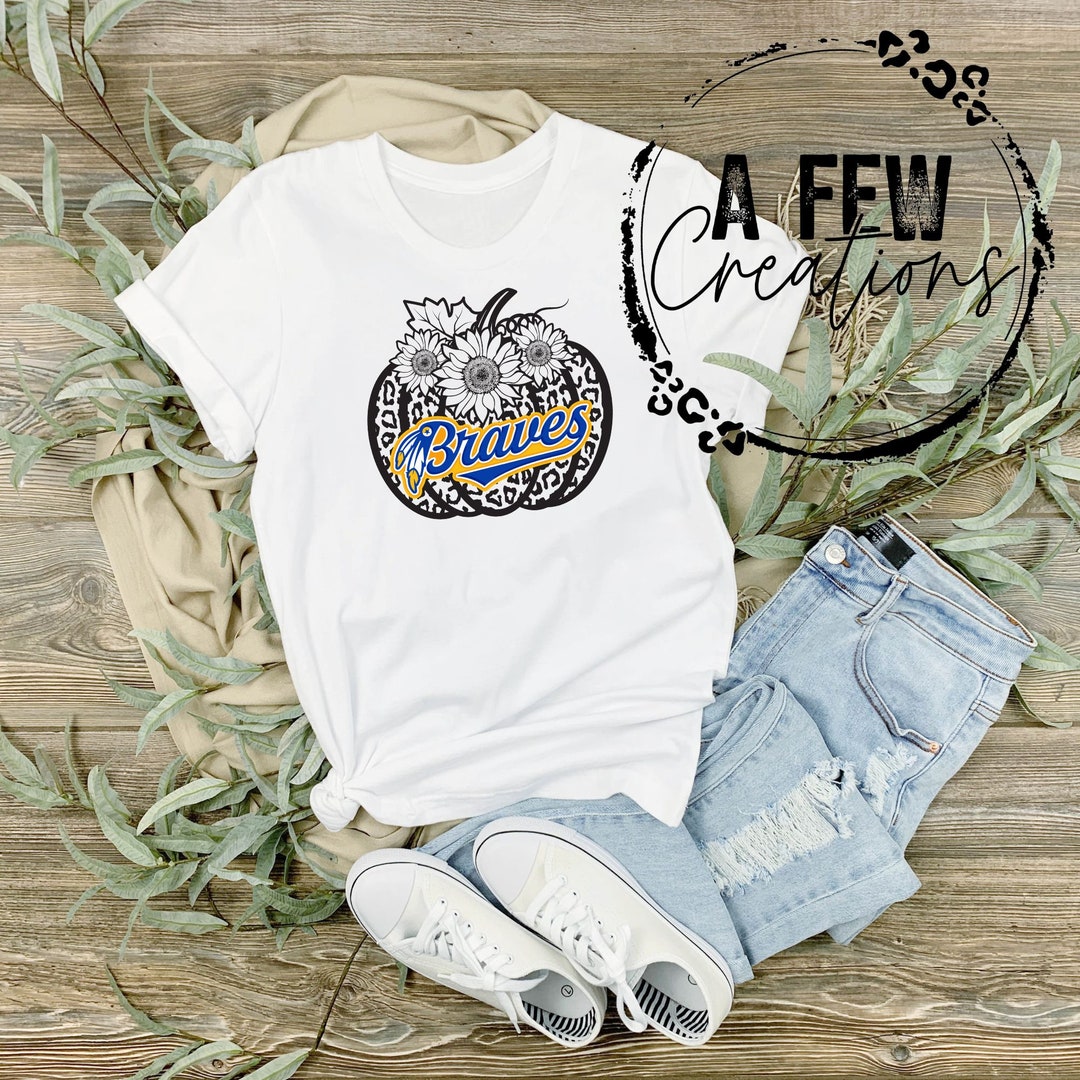 Community Braves Mascot Fall Pumpkin Jersey Tee, Unisex Short Sleeve ...