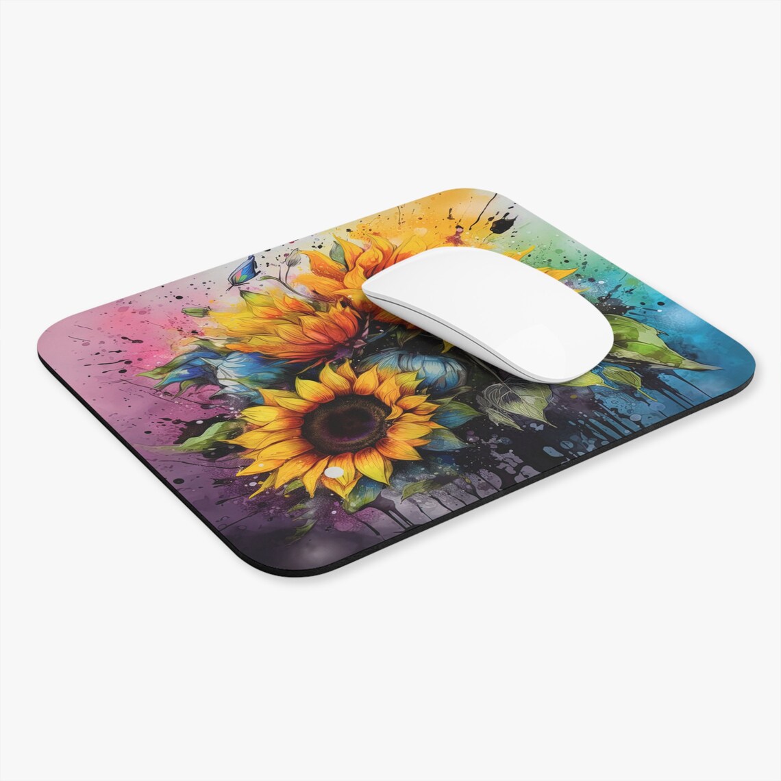 Sunflower Watercolor Mouse Pad (rectangle) - Etsy