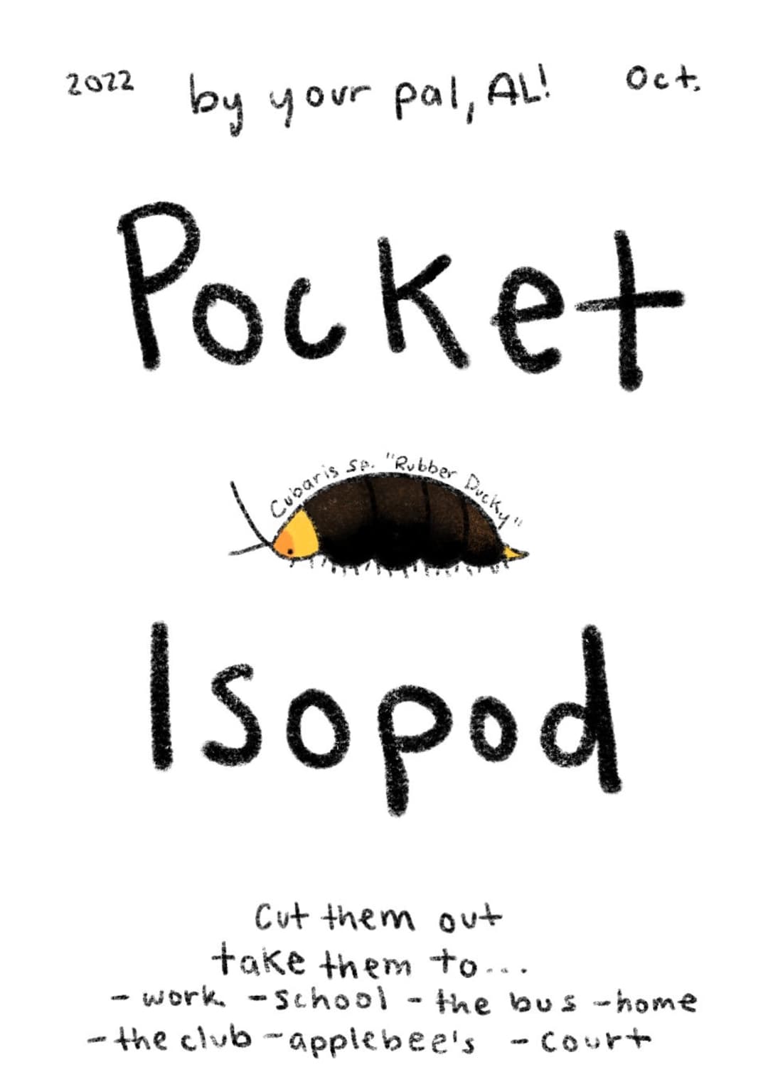 Pocket Isopod Paper Doll Printable (digital Download) - Etsy