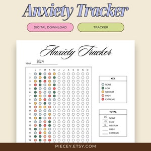 Anxiety Tracker Printable Habit Tracker Anxiety Journal Anxiety ...