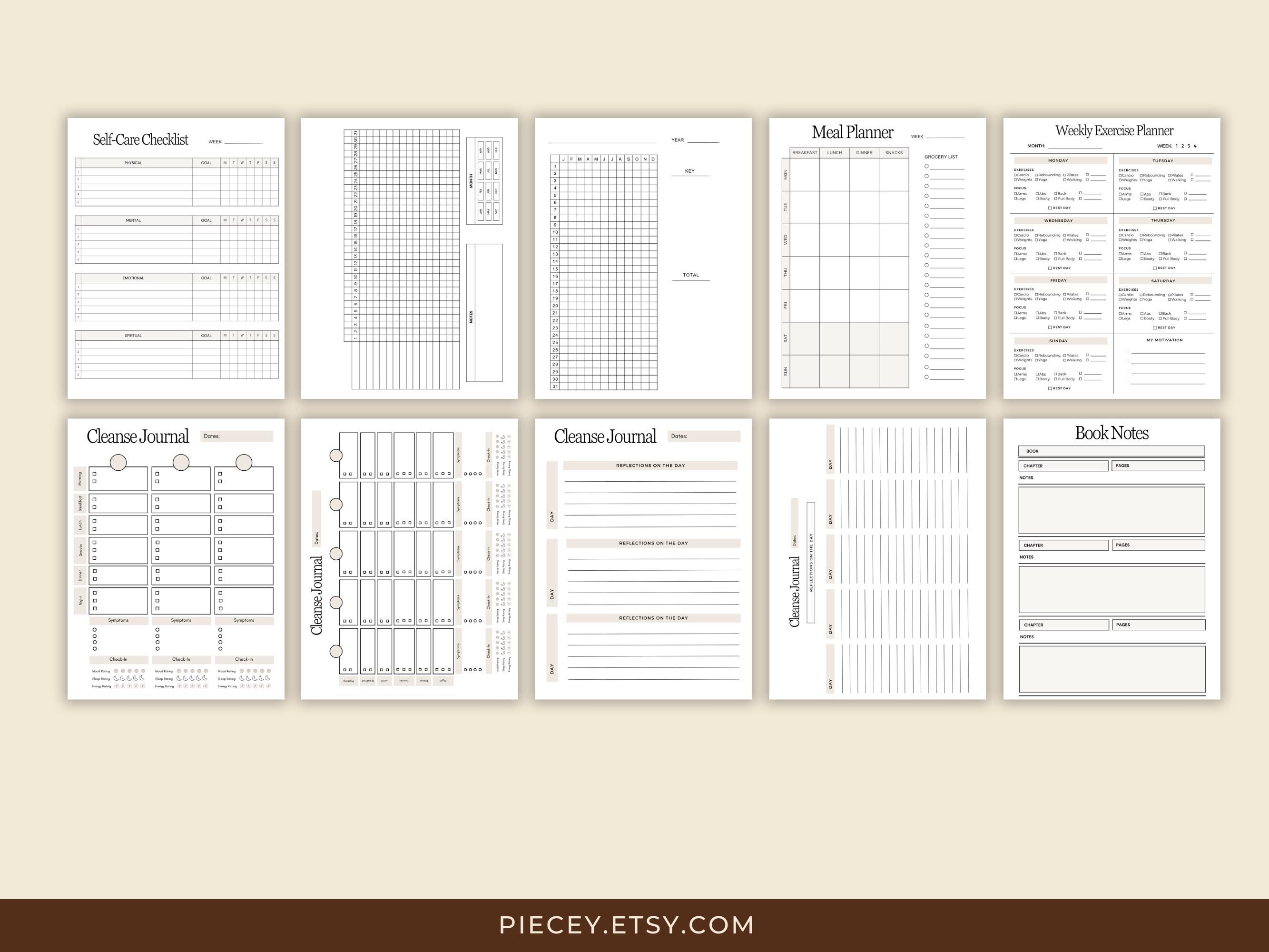 Health Bundle Printables Health Trackers Celery Juice Habit Tracker ...