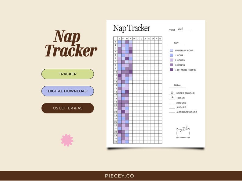 Baby Nap Tracker Printable, Sleep Log (digital Download) - Etsy