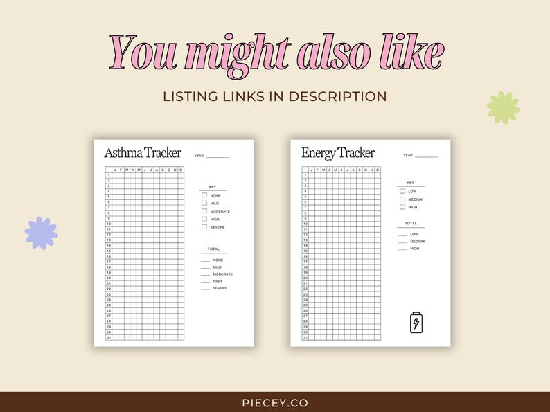 Inhaler Tracker Printable | Asthma Log, Health Journal (digital ...