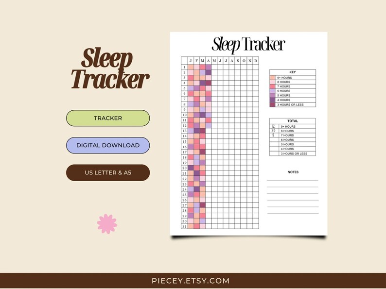 Sleep Tracker Printable Sleep Frequency Tracker Sleep Log Tracker for ...