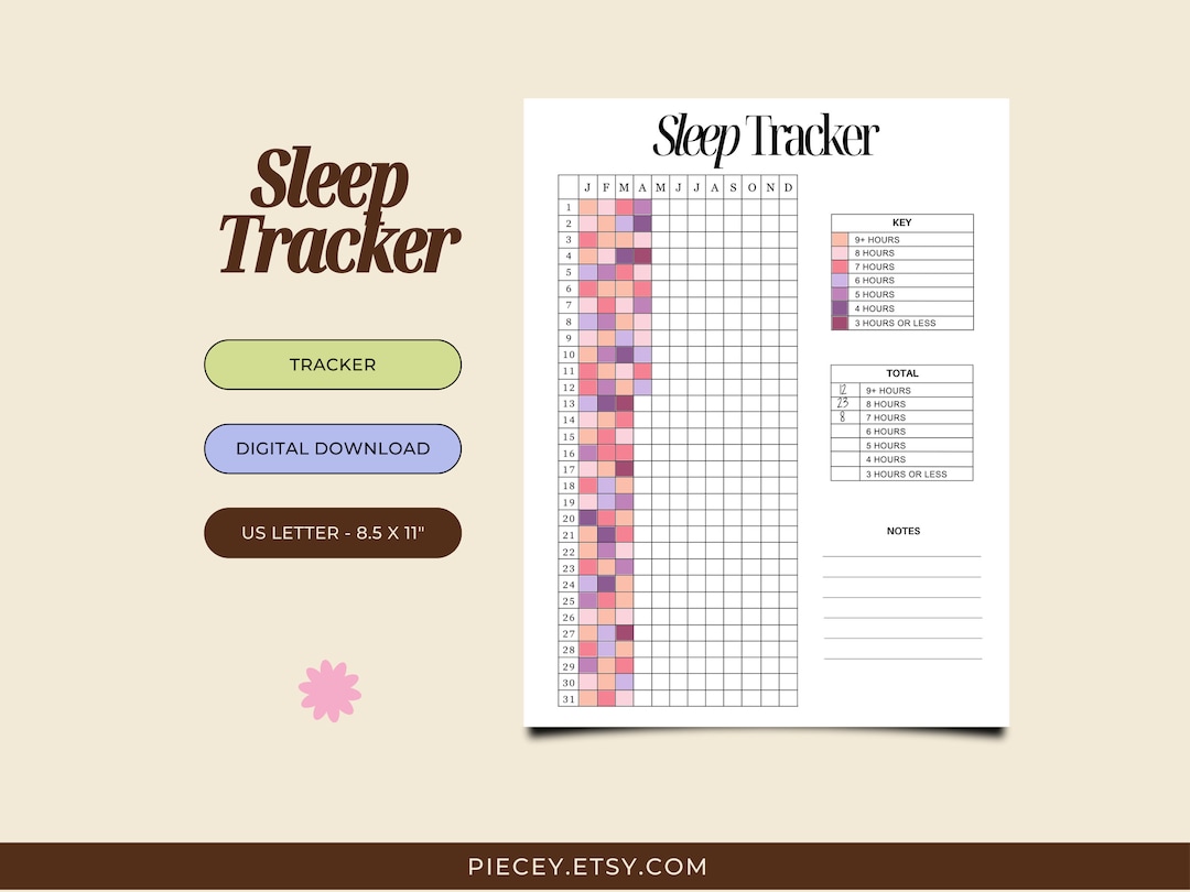 Sleep Tracker Printable Sleep Frequency Tracker Sleep Log Tracker for ...