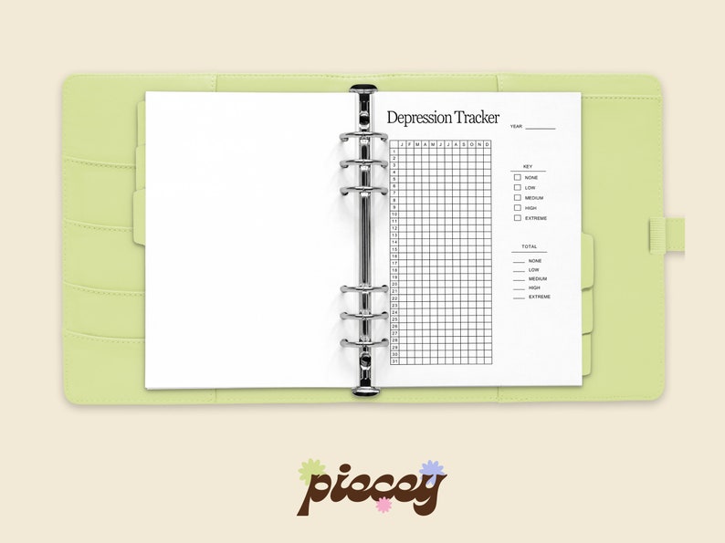 Depression Log Tracker Printable Depression Worksheet Depression ...